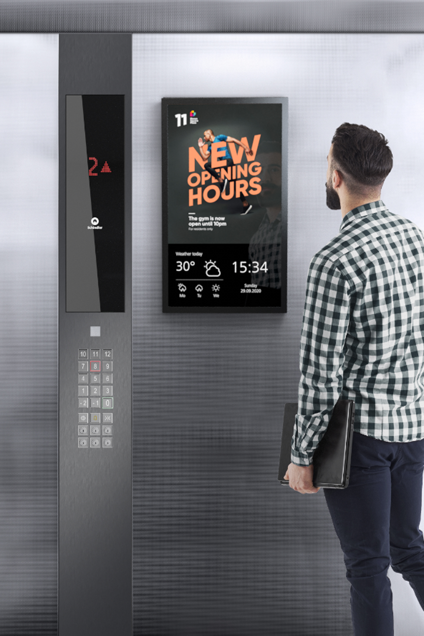 elevator outside display